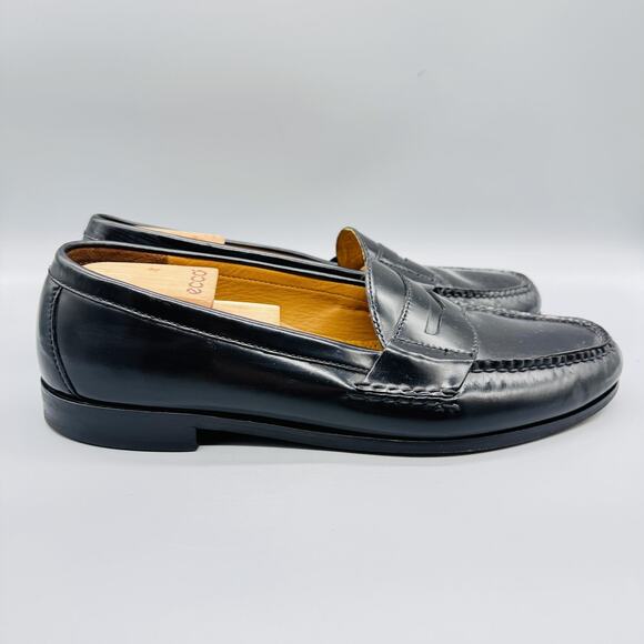Cole Haan | Shoes | Cole Haan Shoes Mens 4 Black Leather Penny Loafers ...